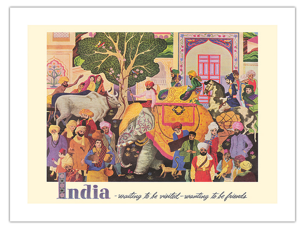India - Hathi Howdah - American President Lines - Vintage Ocean Liner ...
