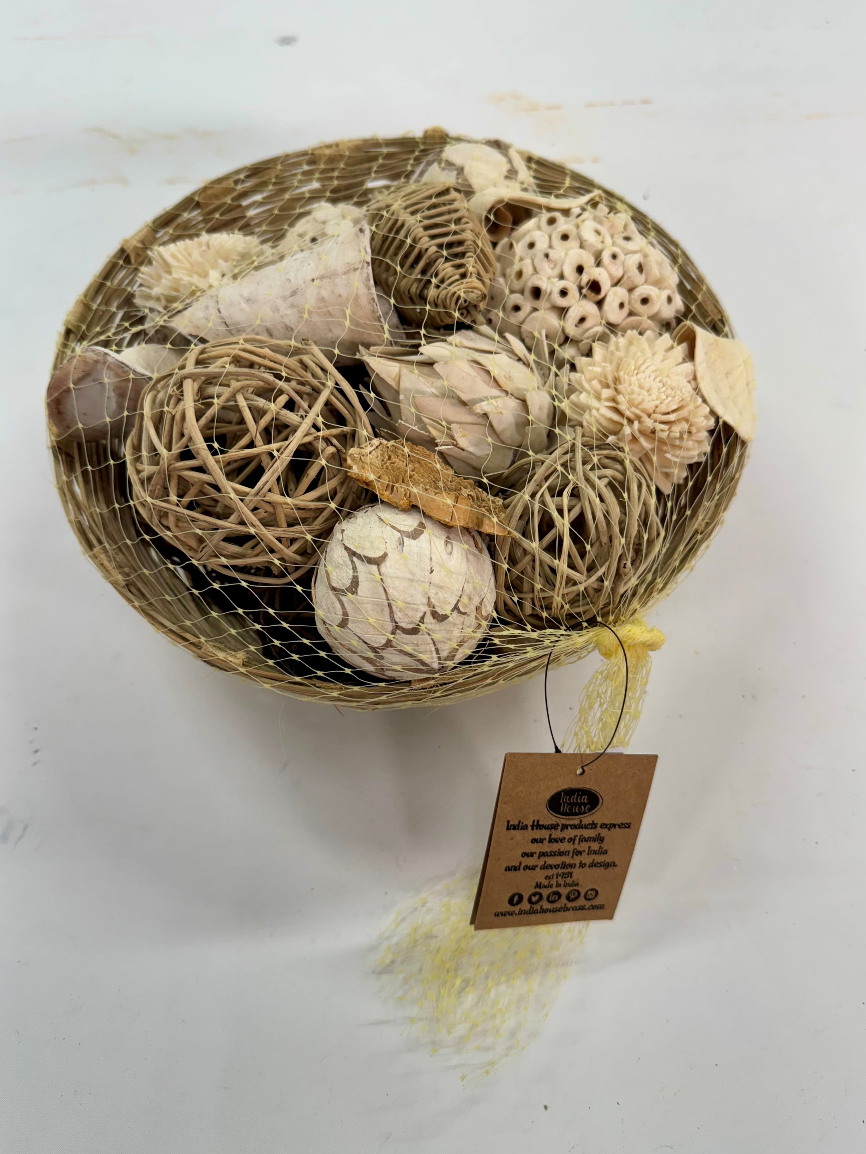 India House Deco Basket Pods and Orbs Natural - Walmart.com