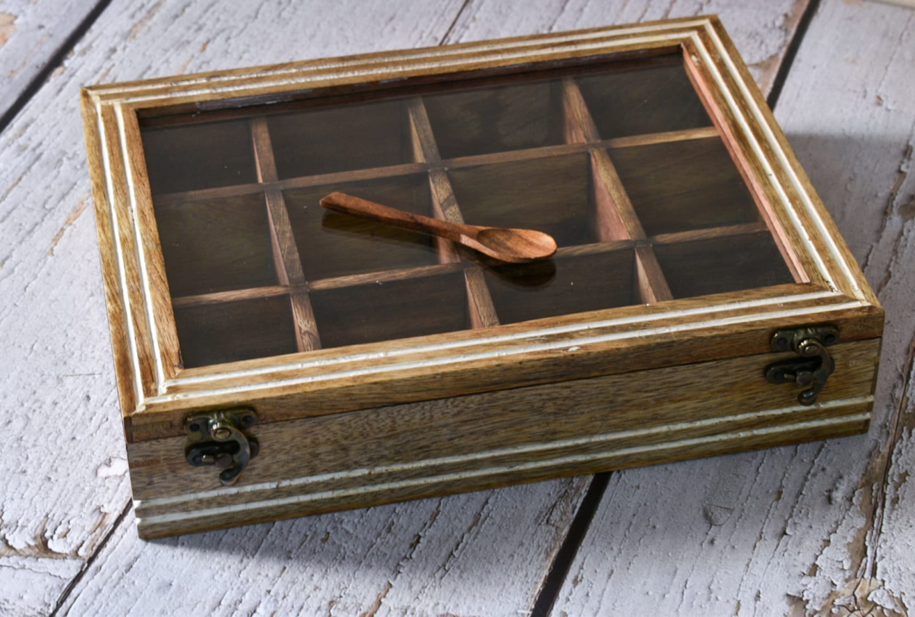 India House- Wooden Spice Box/Mango Wood Spice Boxes Housewarming Gift ...