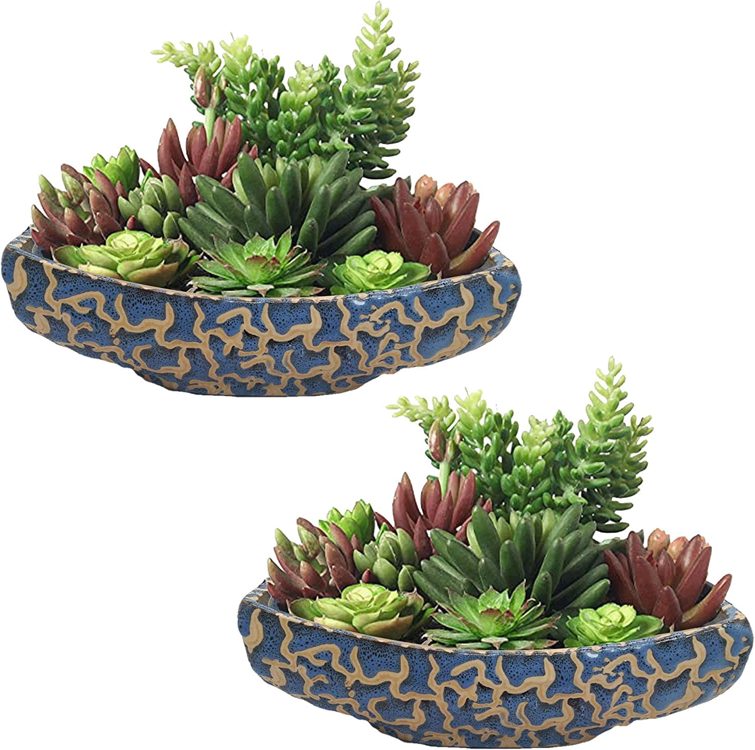 India Meets India Ceramic Boat Shaped Planter Flower Pots Indoor ...