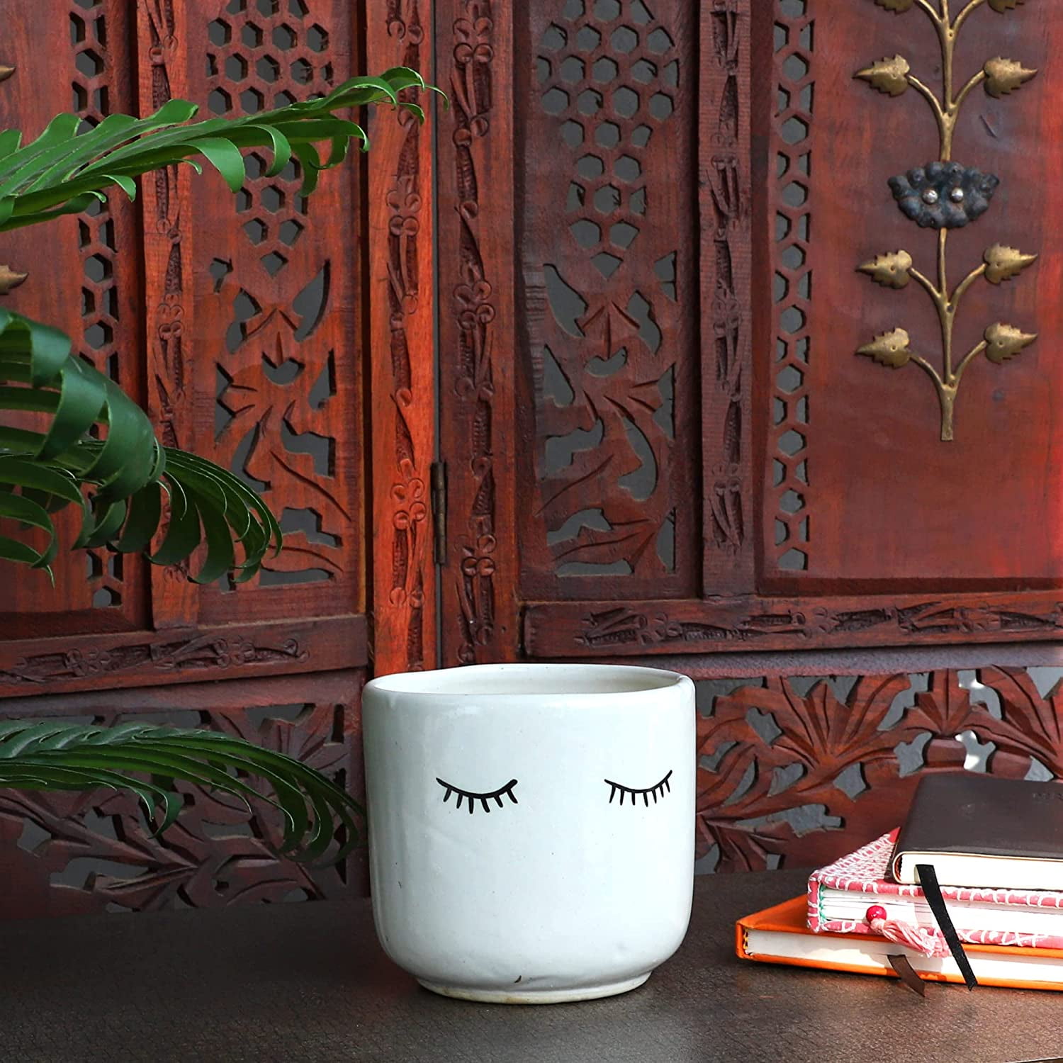 India Meets India Ceramic Flower Pot Planter Indoor Outdoor Planter ...