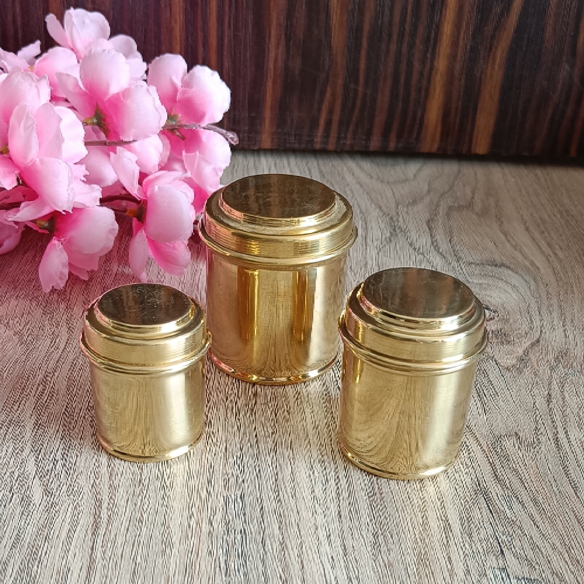 India Meets India Decorative/Showpiece Brass Container/Jars Miniature ...