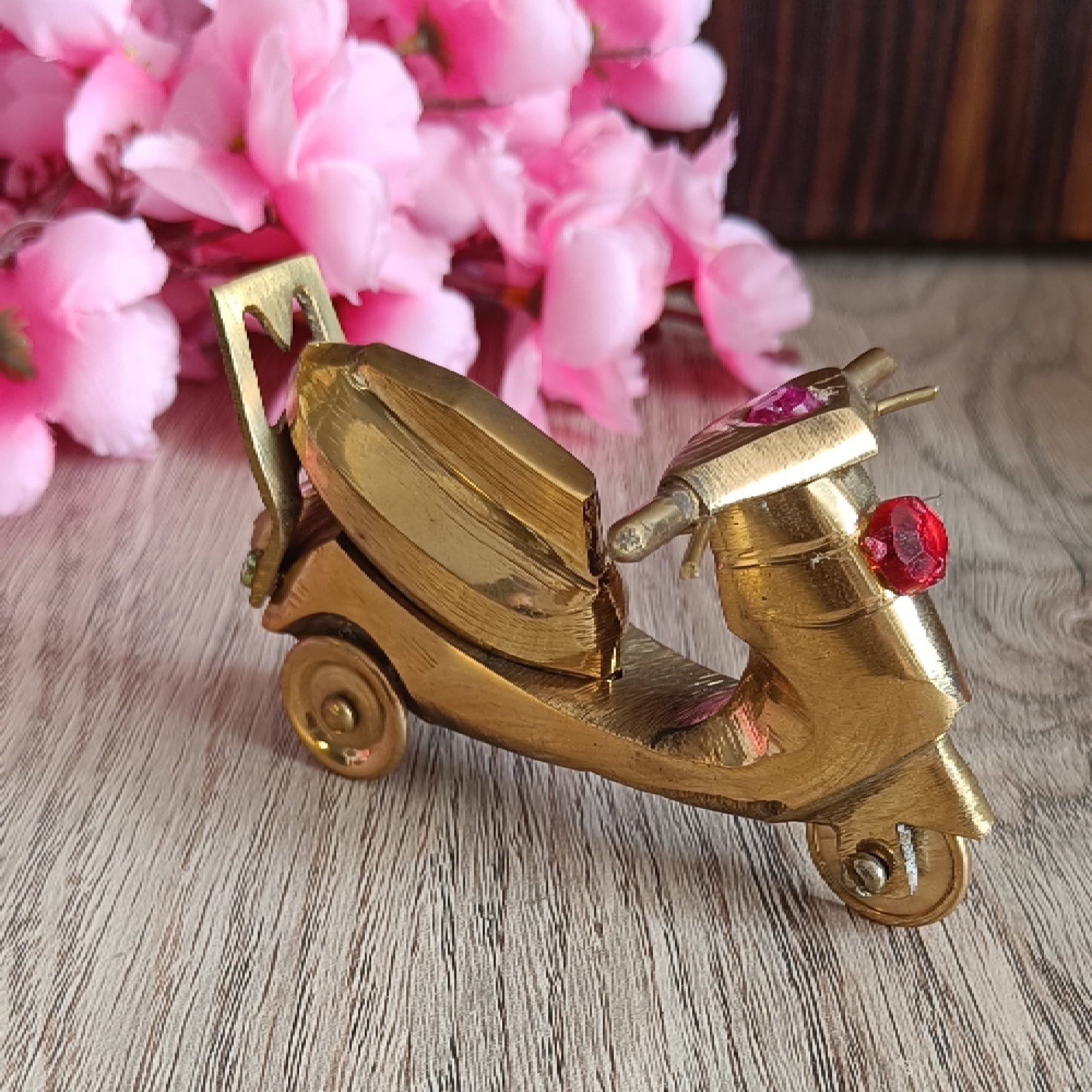 India Meets India Decorative/Showpiece Brass Miniature Scooty ...