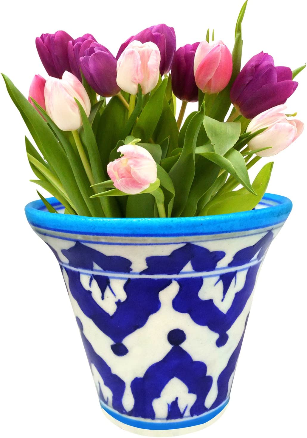 India Meets India Handicraft Ceramic Flower Planter, eco Friendly Pot ...