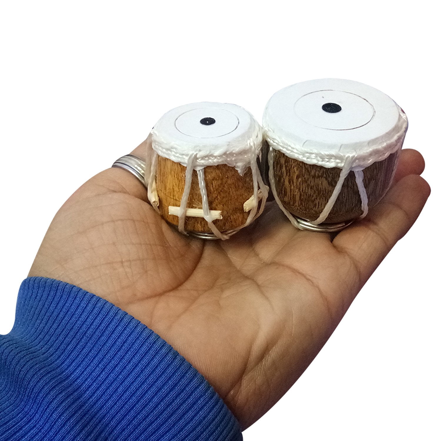 India Meets India Handmade Miniature wooden fridge magnet Tabla set ...
