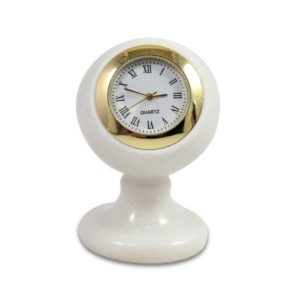 India Meets India Marble Desk Clock Table Clock Handicraft by Awarded ...