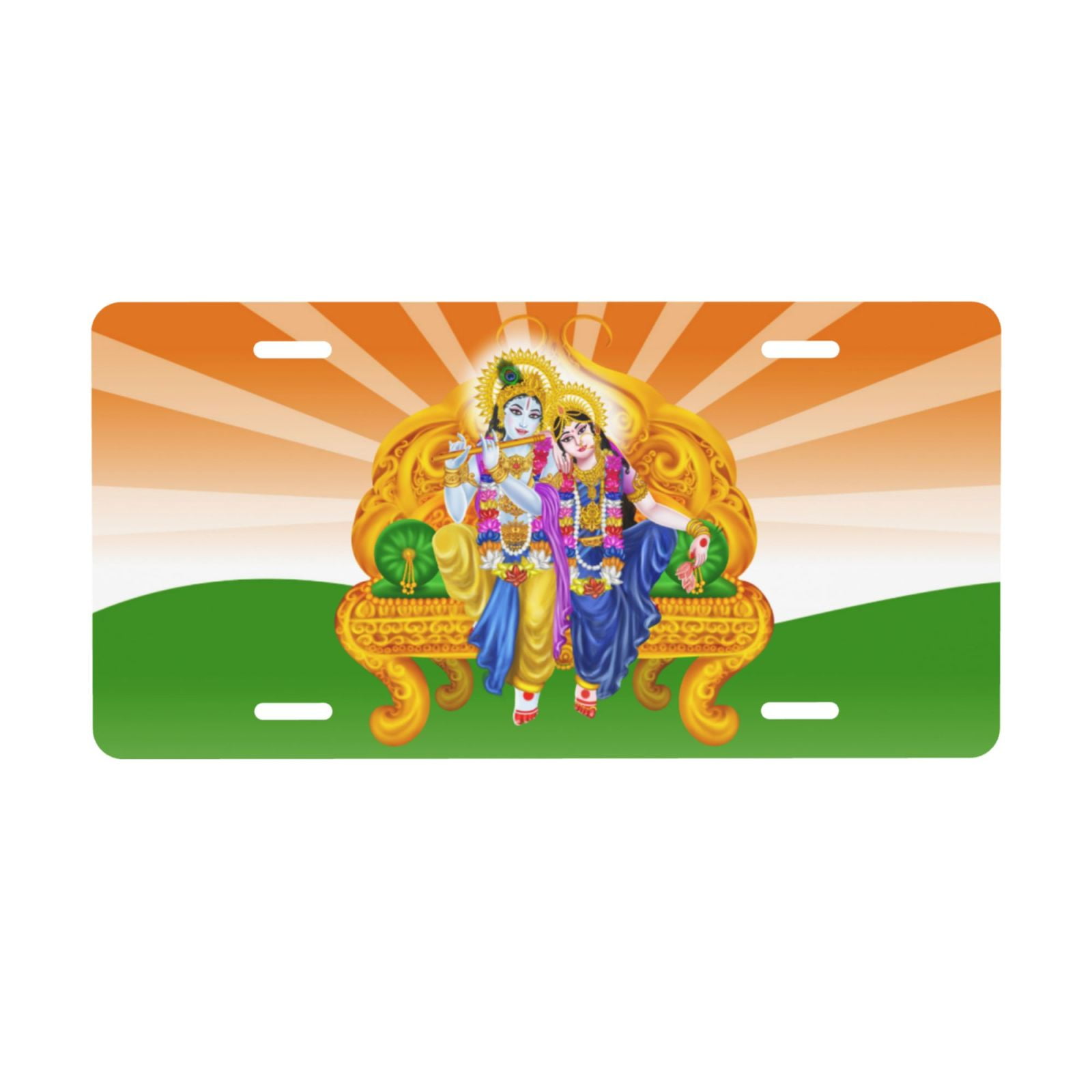 India Mythology Krishna License Plate Front Metal Car Plate 6×12 Inch ...