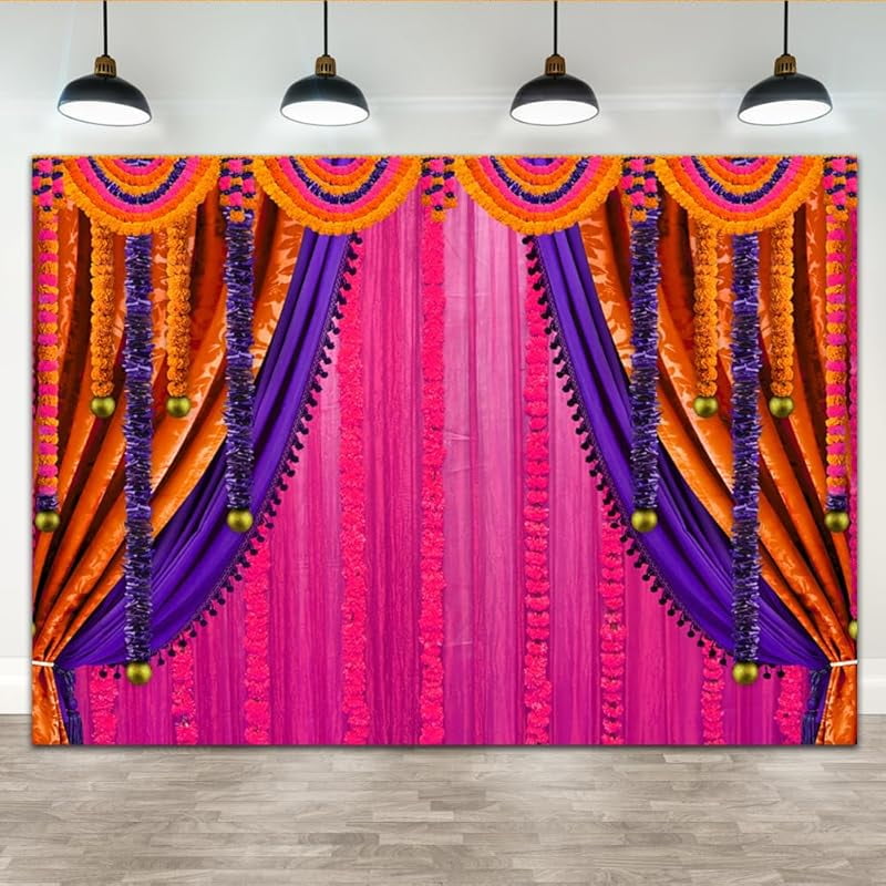 India Pooja Photography Backdrop Puja Ganpati Pooja Traditional Mehndi ...