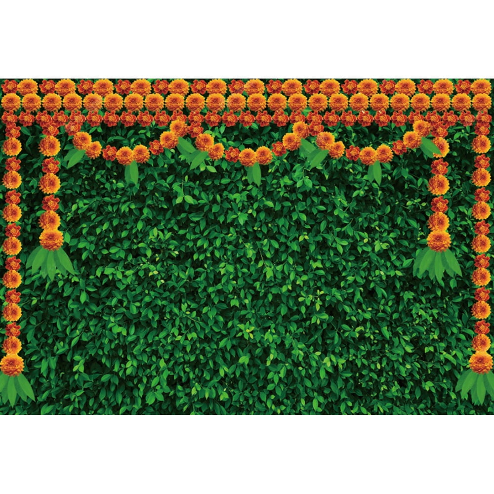 India Pooja Traditional Photography Background Puja Ganpati Green ...