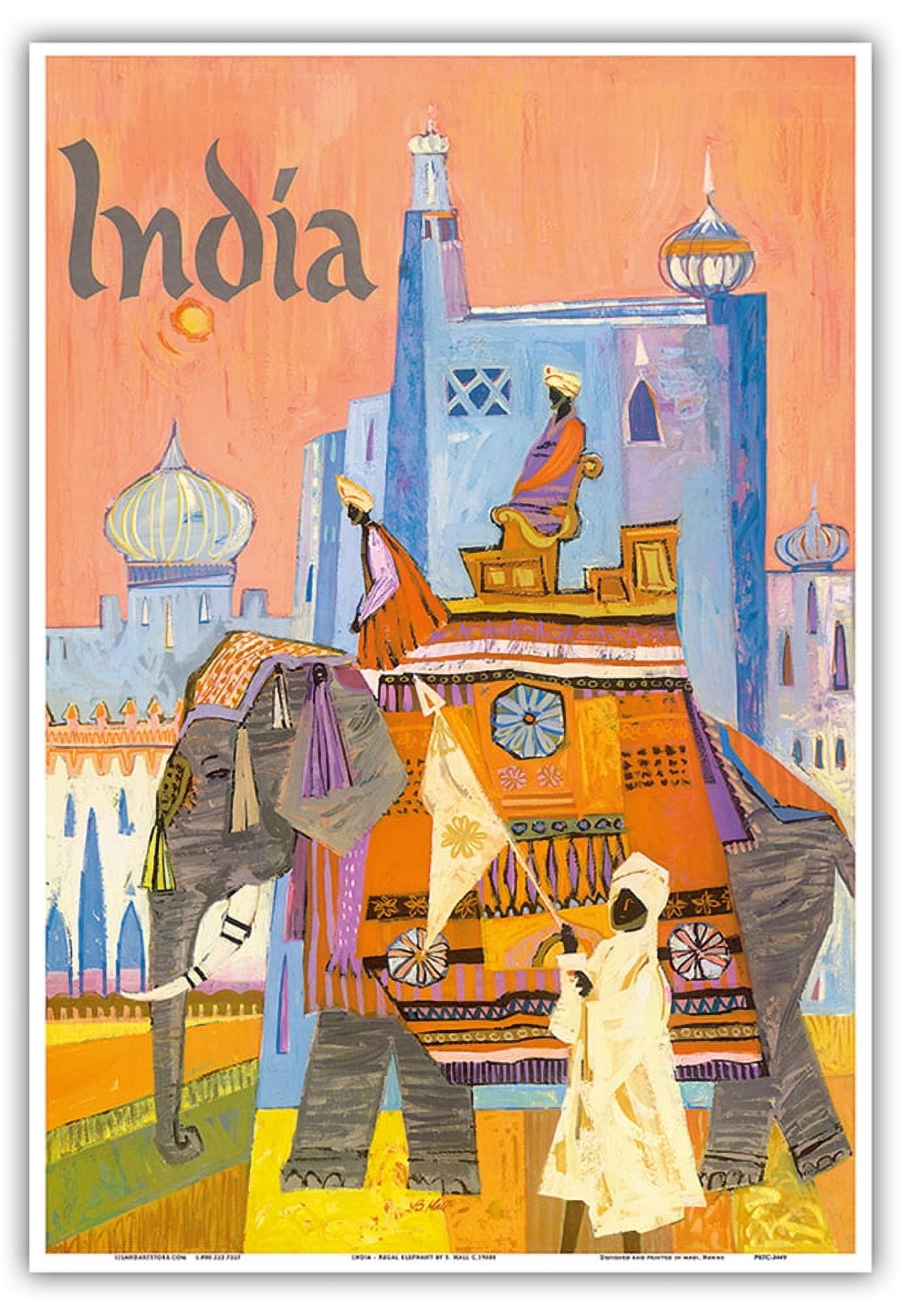 India - Regal Elephant with a Brightly Colored Howdah (Carriage ...