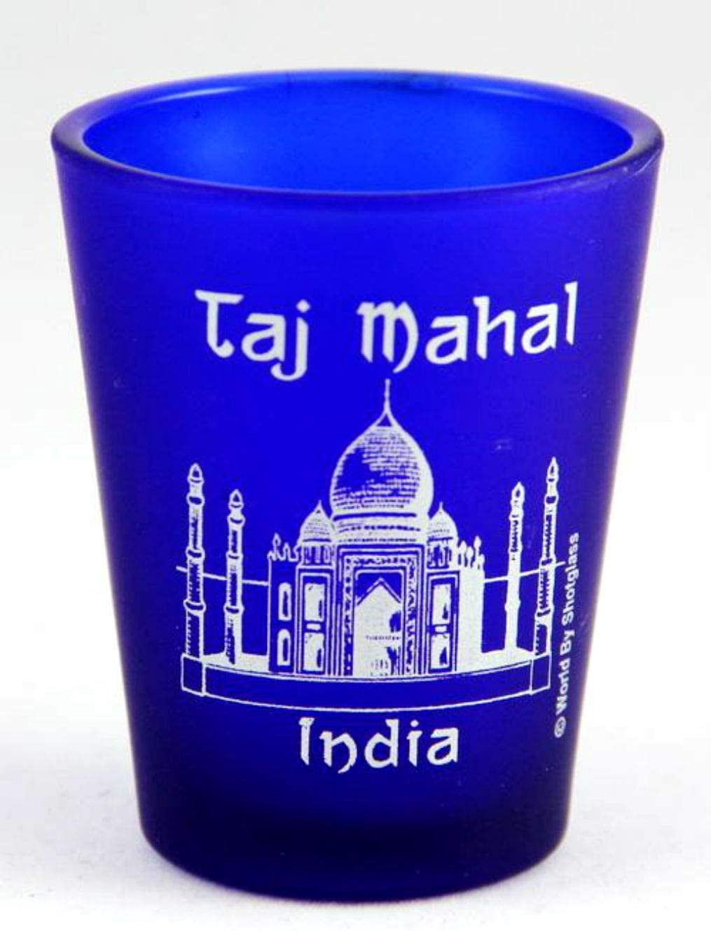 India Taj Mahal Cobalt Blue Frosted Shot Glass - Walmart.com