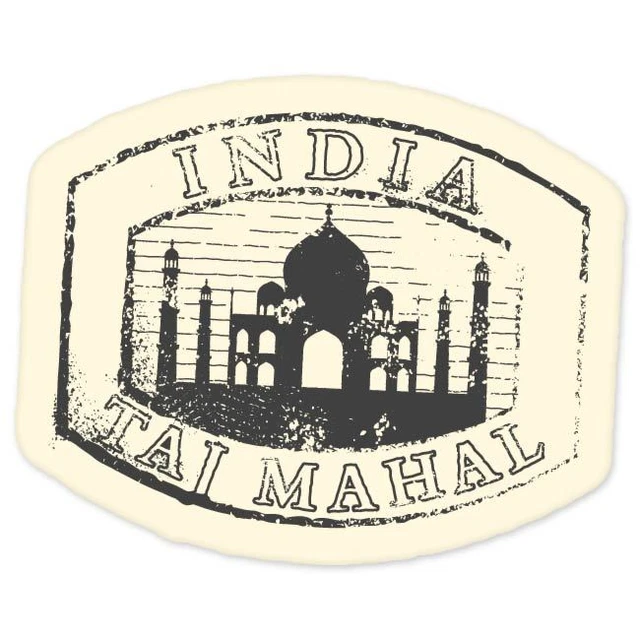 India Taj Mahal Travel Window Suitcase Sticker Phone Decal Water Bottle ...