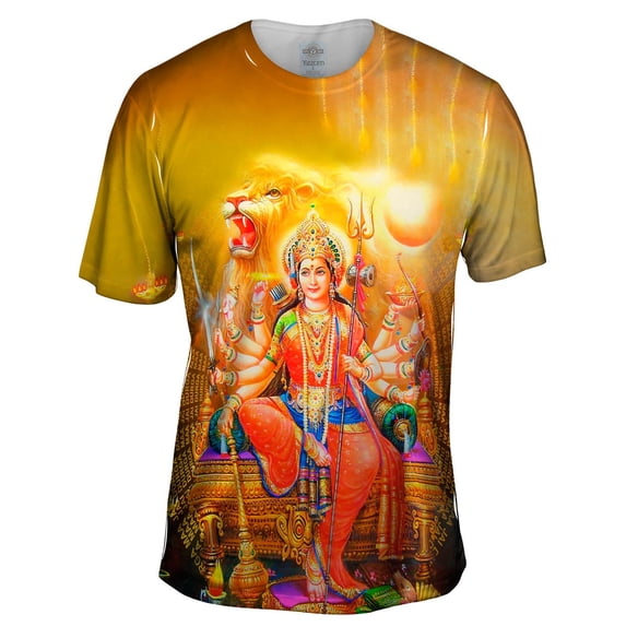 India - The Great Lion Durga Mens T-Shirt All Over Print - Walmart.com