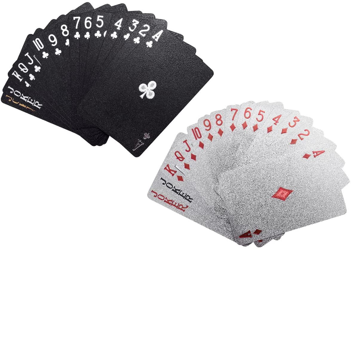 India Toy Silver & Black Card Deck Of Waterproof Playing Cards For ...
