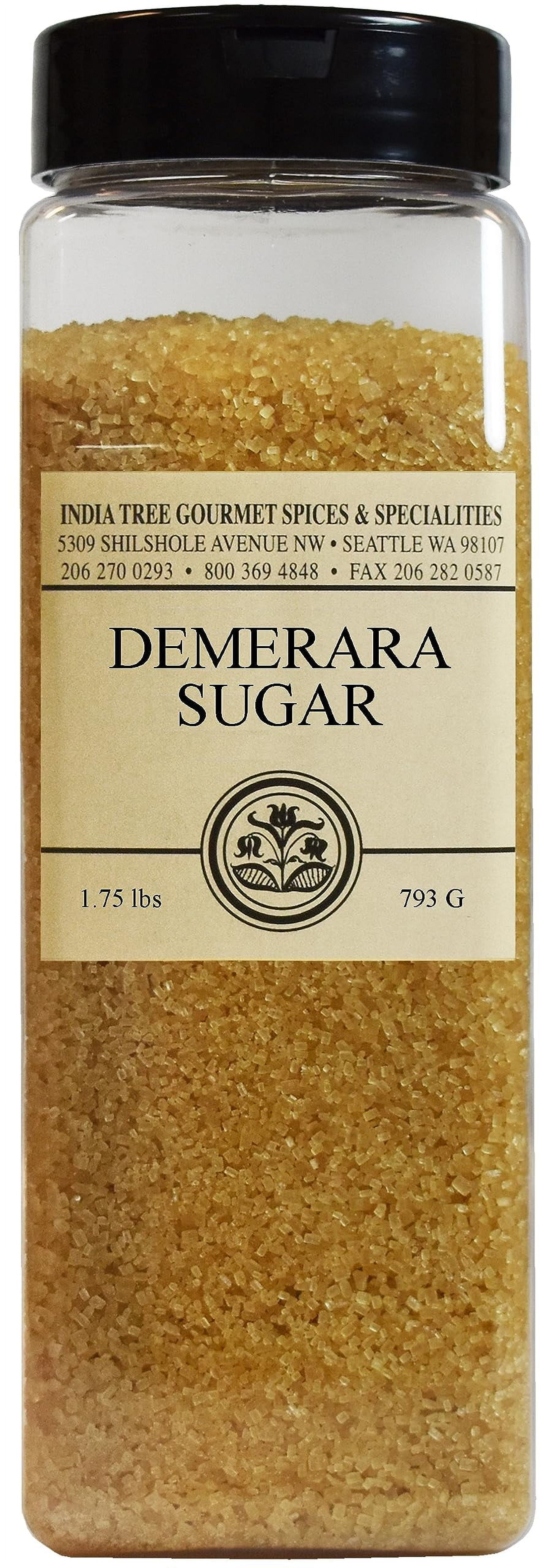 India Tree Demerara Sugar, DEF29 1.75 lb | Vegan, Non-GMO, Gluten-Free ...