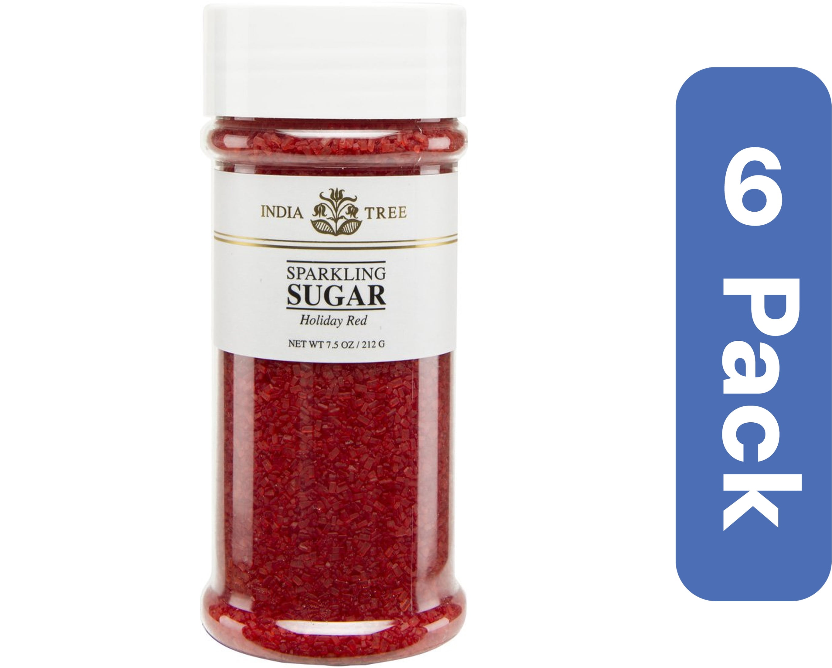 India Tree Sugar Holiday Red 7.5 oz (Pack Of 6) - Walmart.com