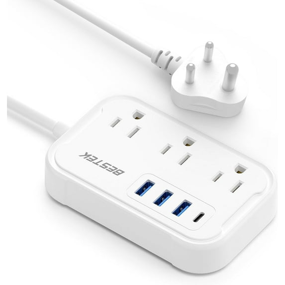 India to US Plug Adapter: Type D Travel Adapter Converter Power Strip ...