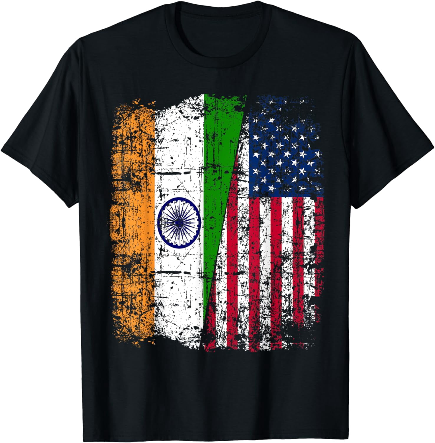India USA Flag - Indian, American T-Shirt mens t hirt men，black，women ...