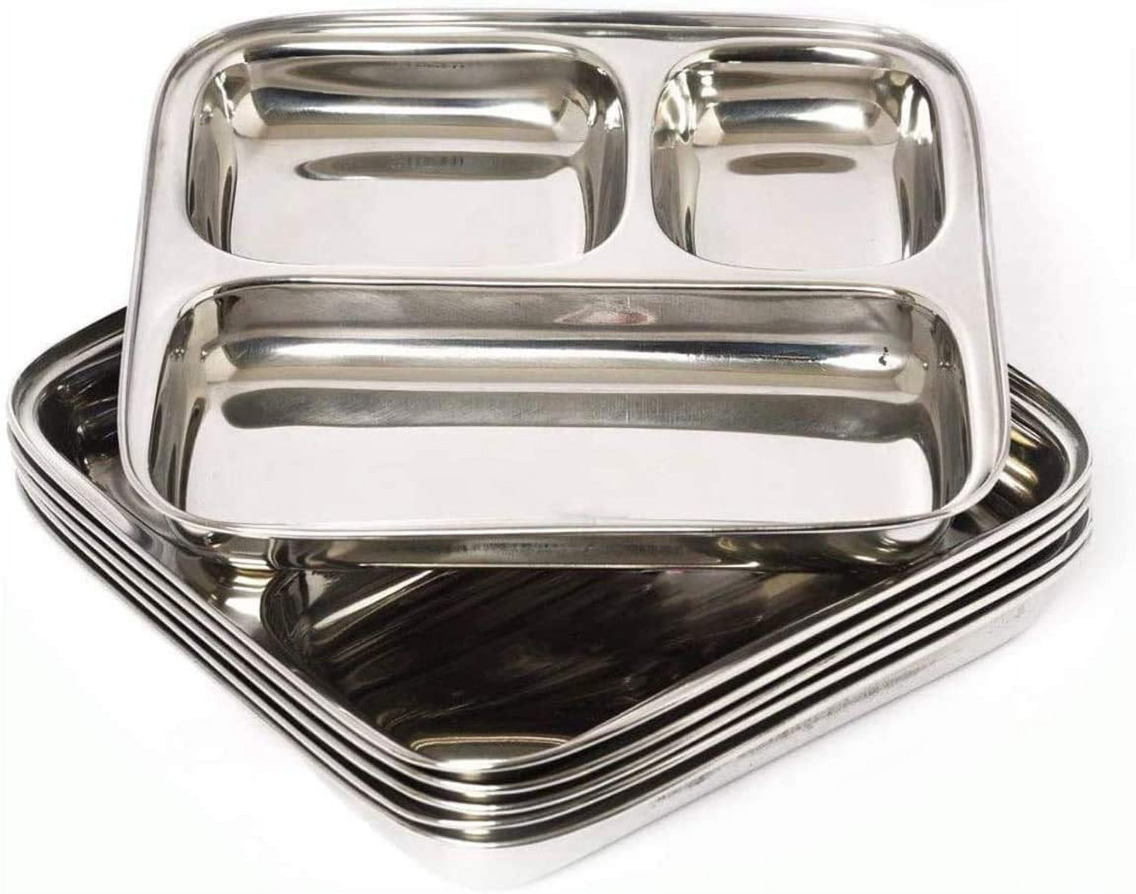 IndiaBigShop 100% Stainless Steel Three in one Dinner Plate | Three ...
