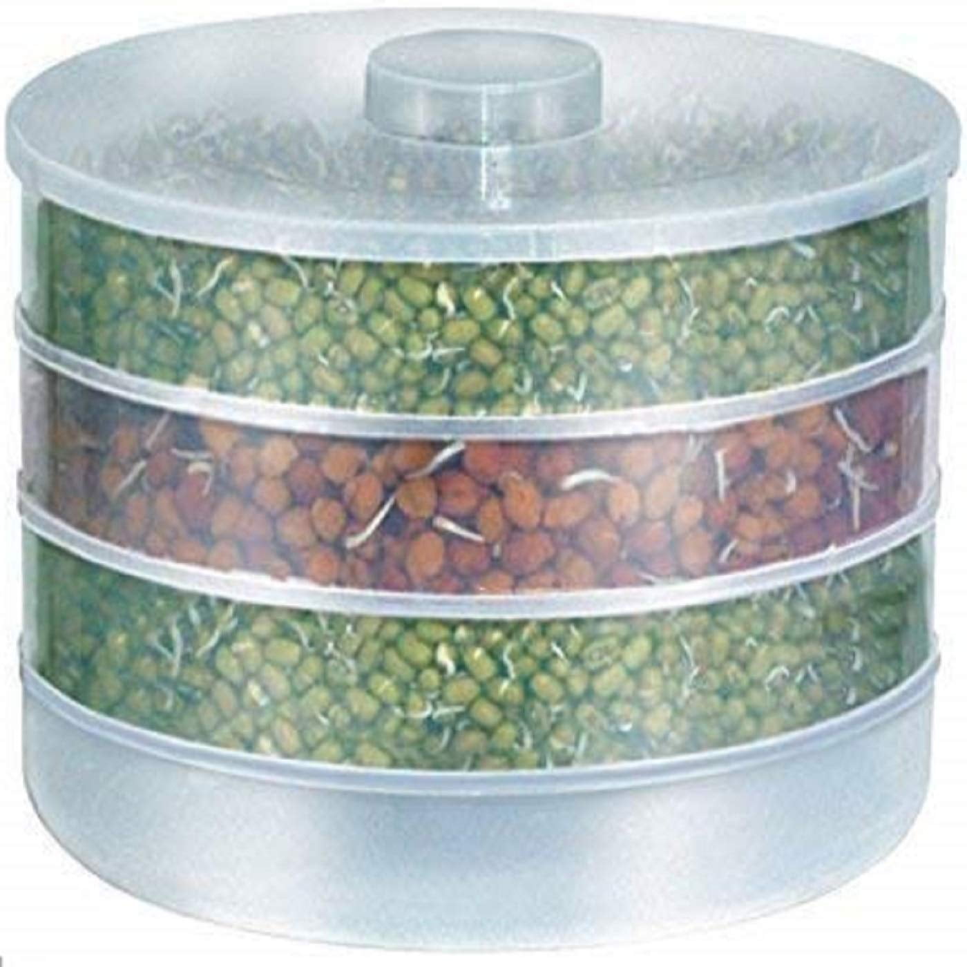IndiaBigShop Plastic Hygienic Sprout Maker Box with 4 Container Organic ...