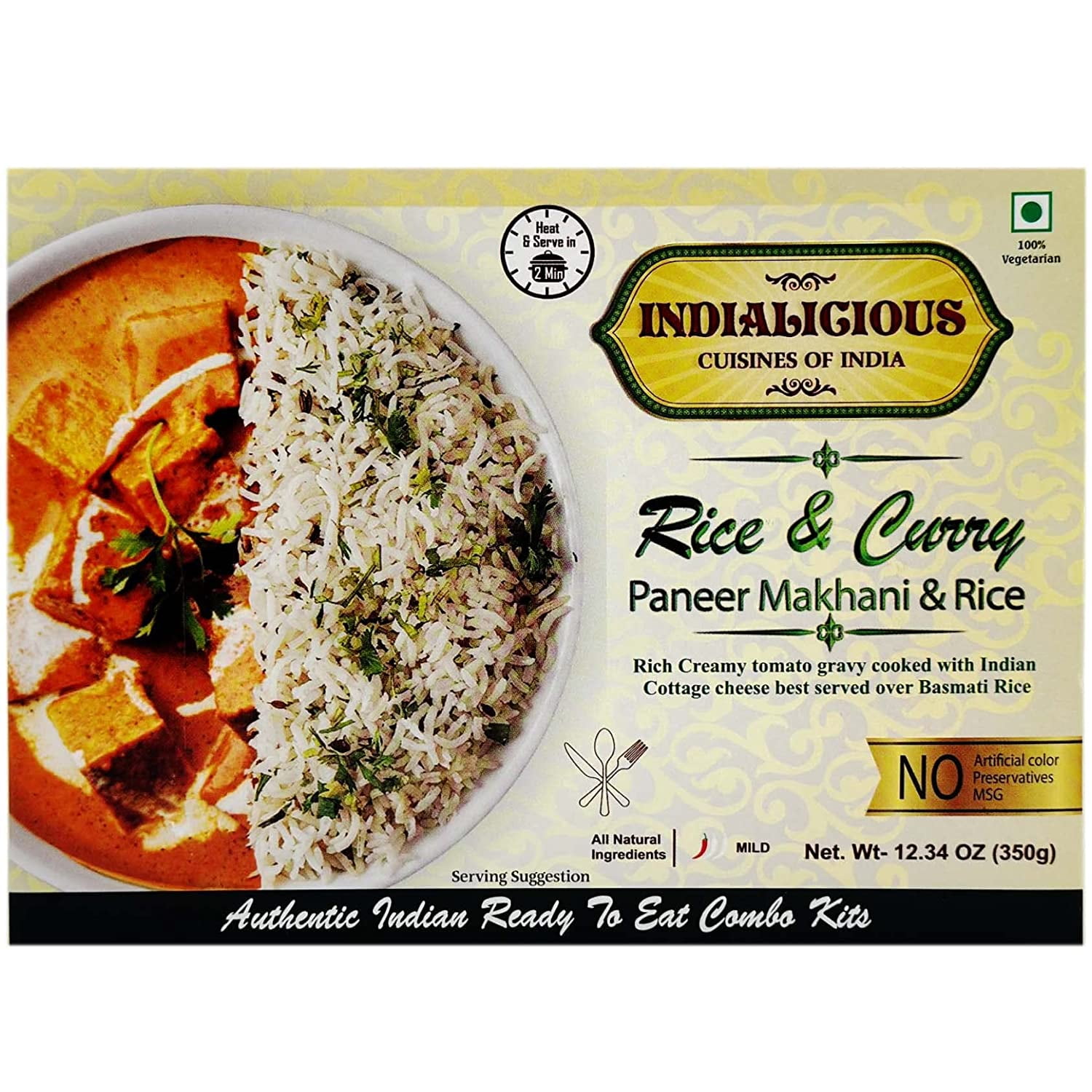 Indialicious Rice and Curry Combo Pack Microwavable Ready Meal 12.34 oz ...