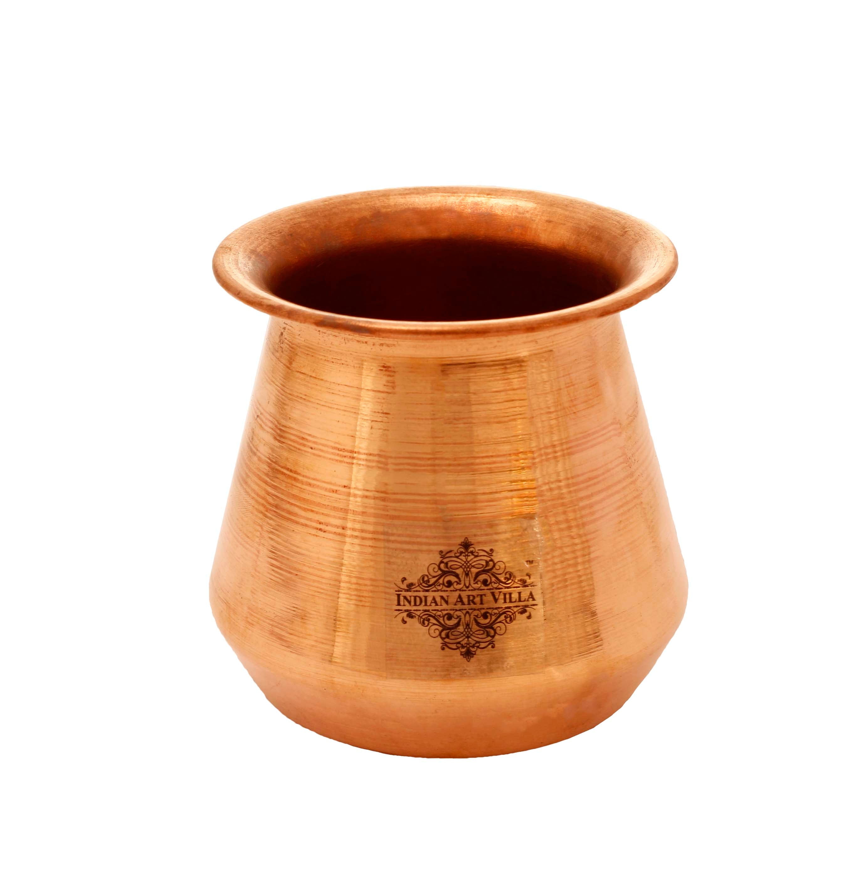 Indian Art Villa Handcrafted Copper Plain Lota for Daily Use, Brown ...