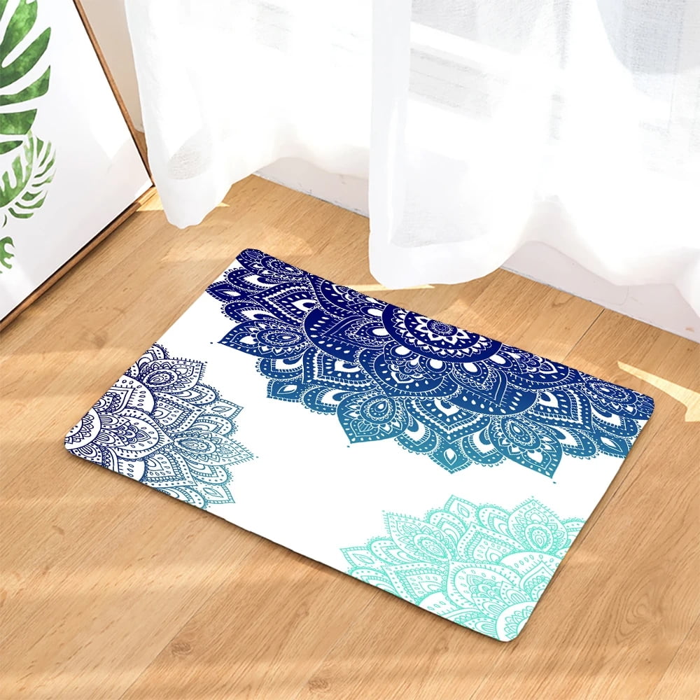 Indian Bohemian Carpet Anti-slip Bath Mat Bathroom Carpet Colorful ...