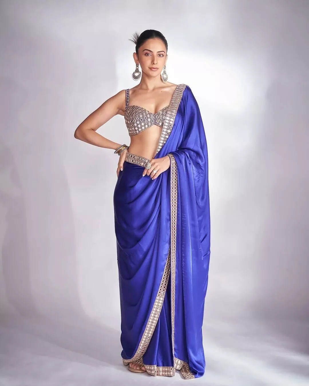 Indian Bollywood Traditional Rangoli Silk Saree Wedding Party Wear Sari ...