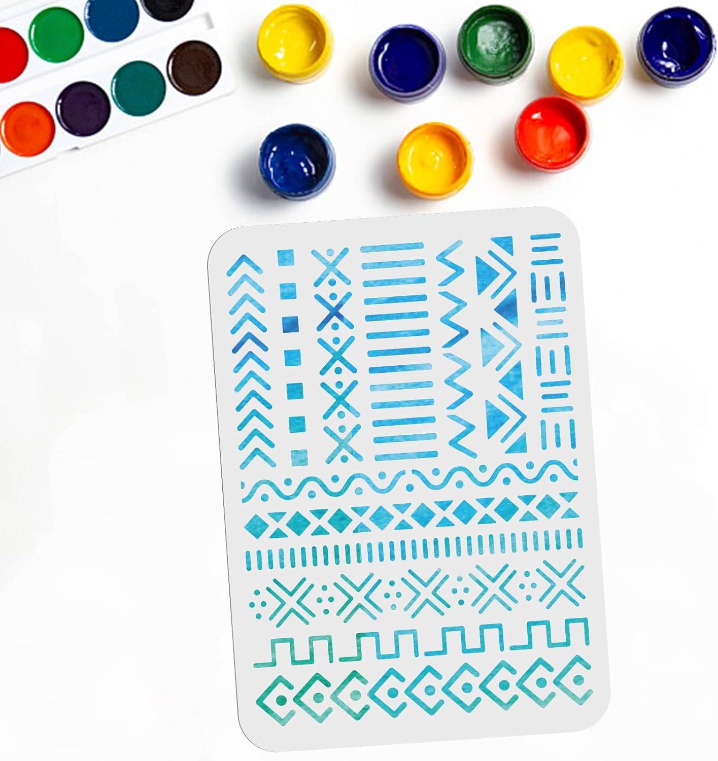 Indian Border Stencils Tribal Stencils Mandala Stencils 8.3×11.7 Inch ...
