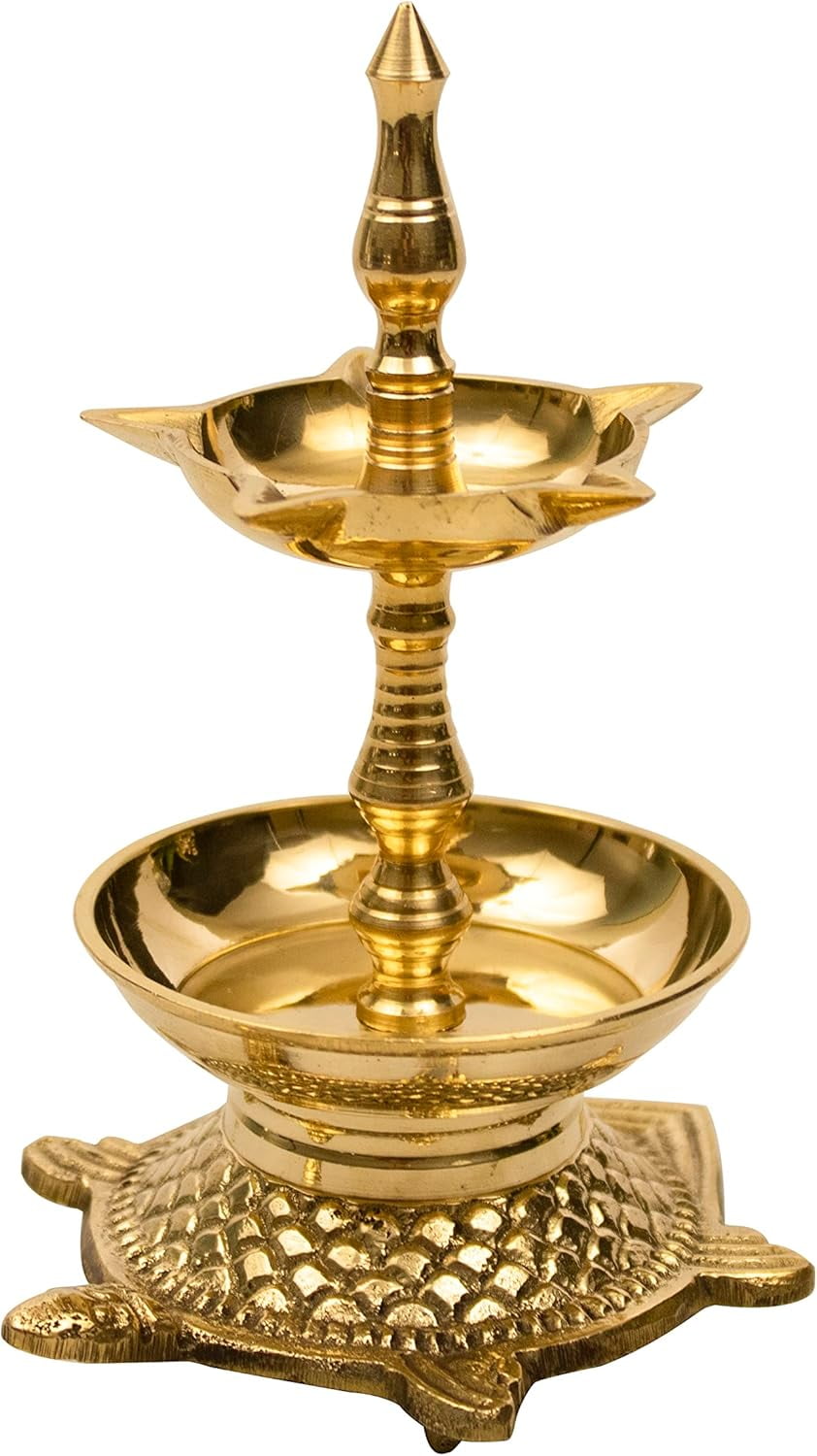 Indian Brass Diya | Lamp for Pooja| Puja Kachua Fancy Deep | Kachua ...