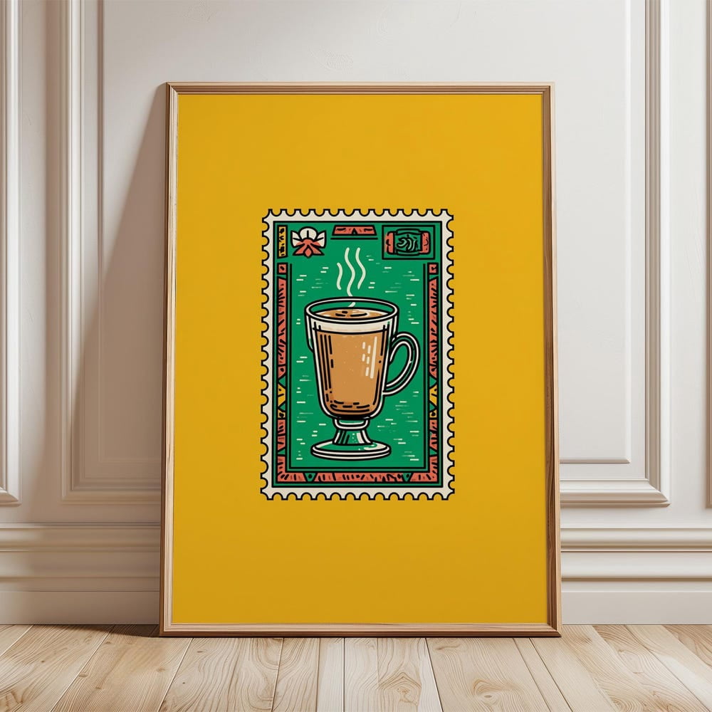 Indian Chai Minimal Bold Yellow Tea Kitchen Poster UNFRAMED PAPER ...