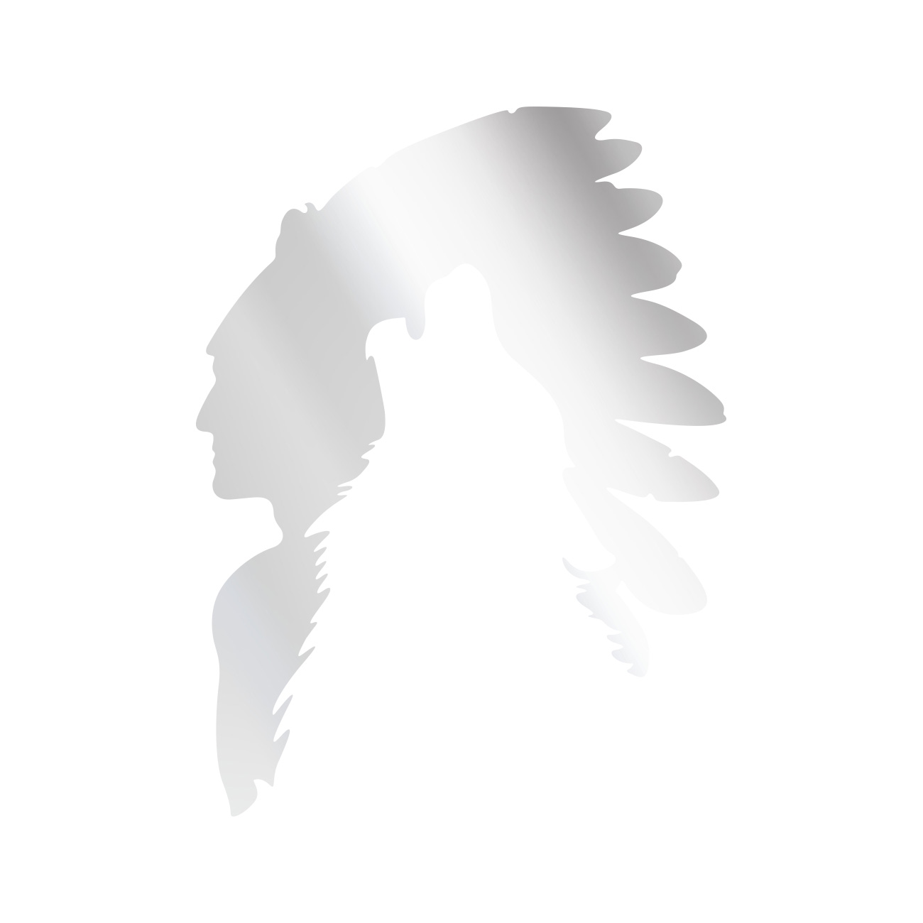 Indian Chief Wolf Silhouette Sticker Decal Die Cut - Self Adhesive ...