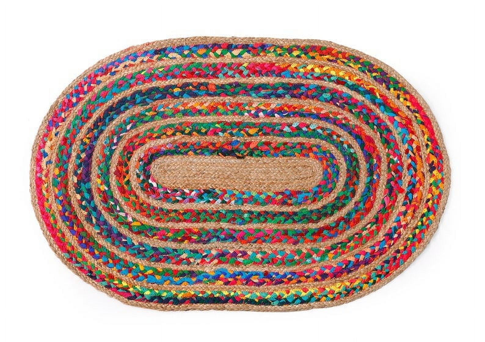 Indian Chindi Cotton Rug, Beautiful Oval Design, various Sizes ...