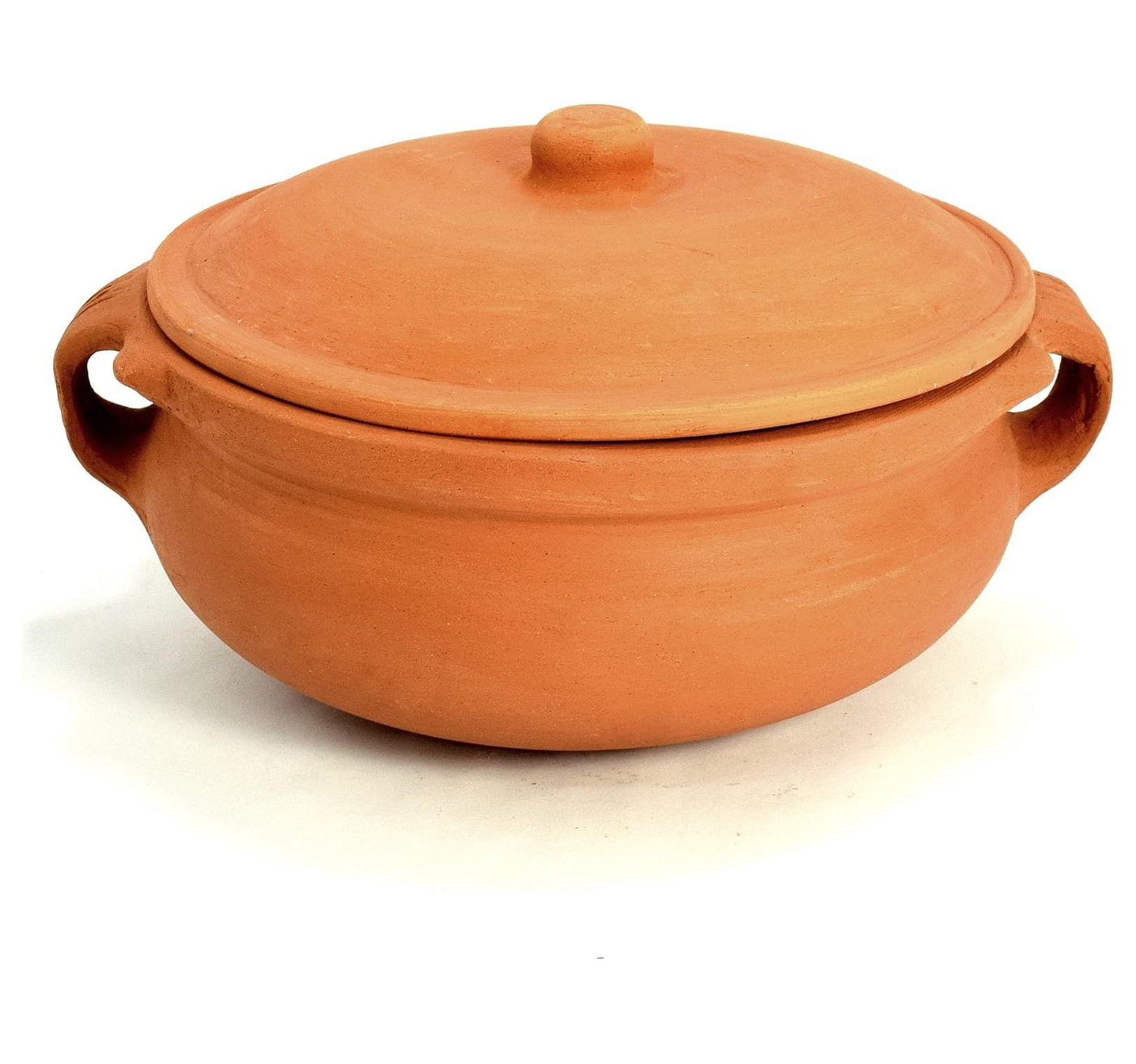 , Indian Clay Curry Pot, Medium, 8 Inch, 1.5 Quarts Terracotta ...