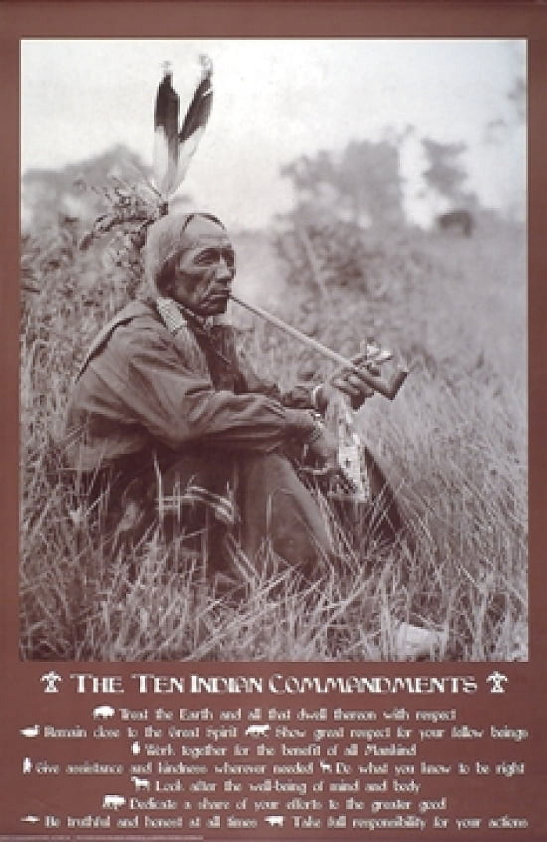 Indian Commandments Laminated Poster (24 X 36) - Walmart.com