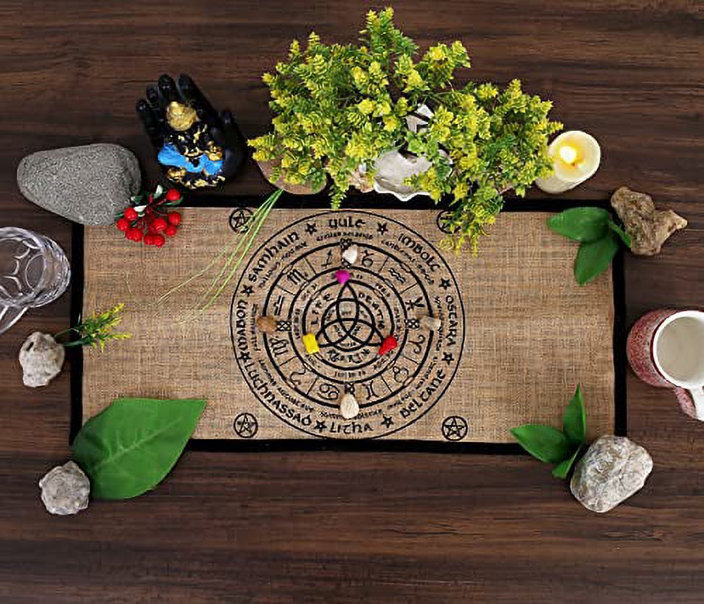 Indian Consigners Alter Cloth Pagan Wheel Tarot Spread 24 X 12 Inches ...