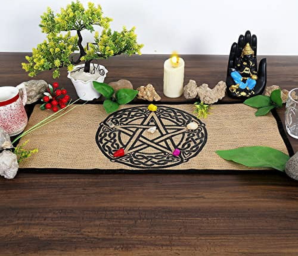 Indian Consigners Organic Burlap with Fabric Backing Altar Cloth Celtic ...