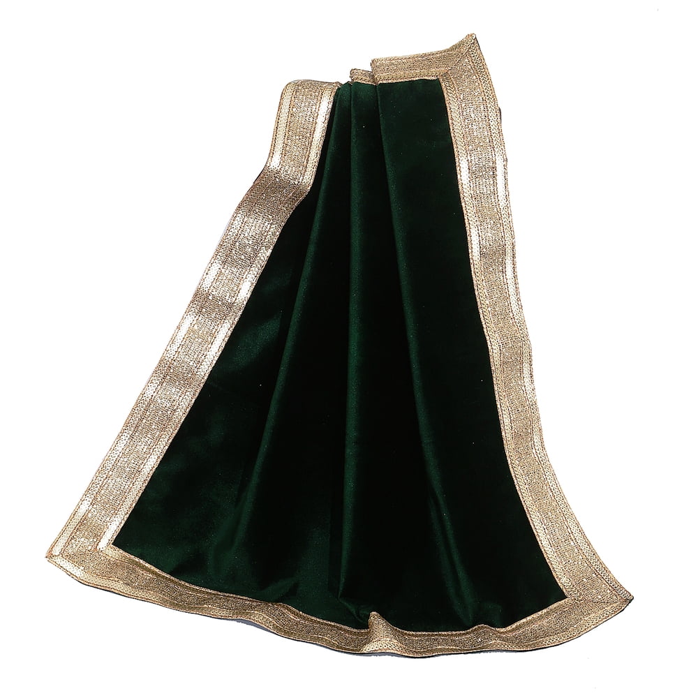 Indian Consigners Solid Green Velvet Cloth Multipurpose Table cloth for ...