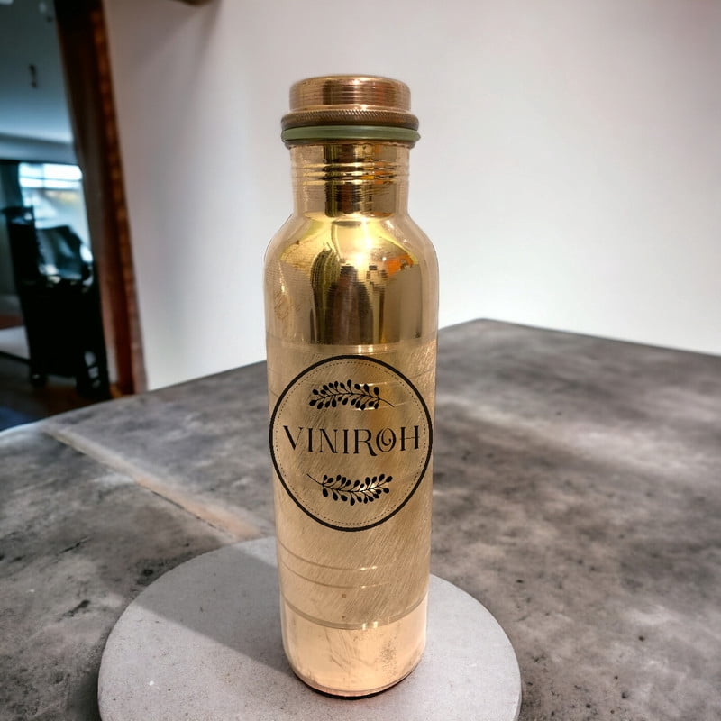 Indian Crafts Copper Water Bottle Leakproof Ayurvedic Copper Vessel ...