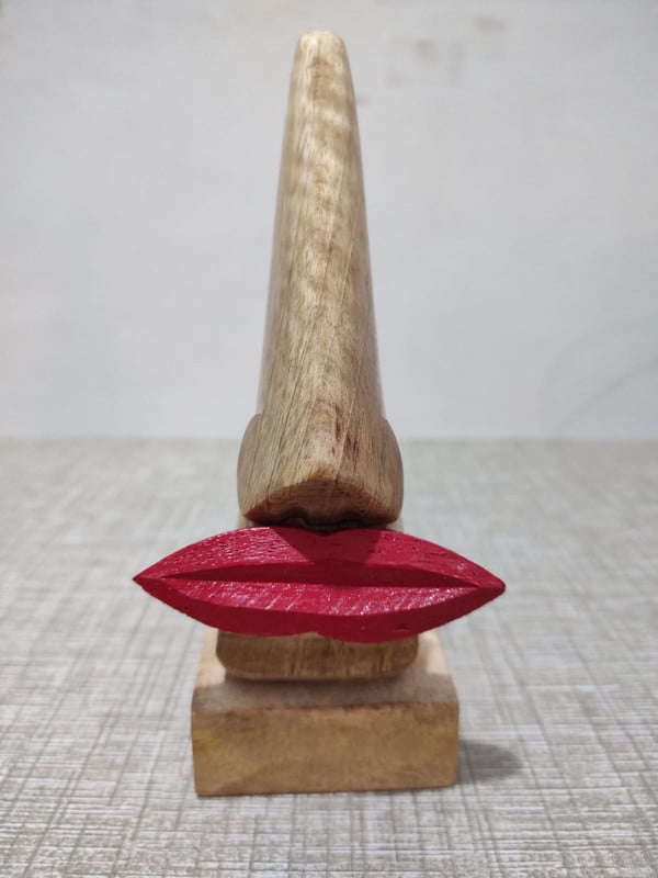 Indian Crafts Handmade Wooden Lips Shaped Spectacle Specs Eyeglass ...