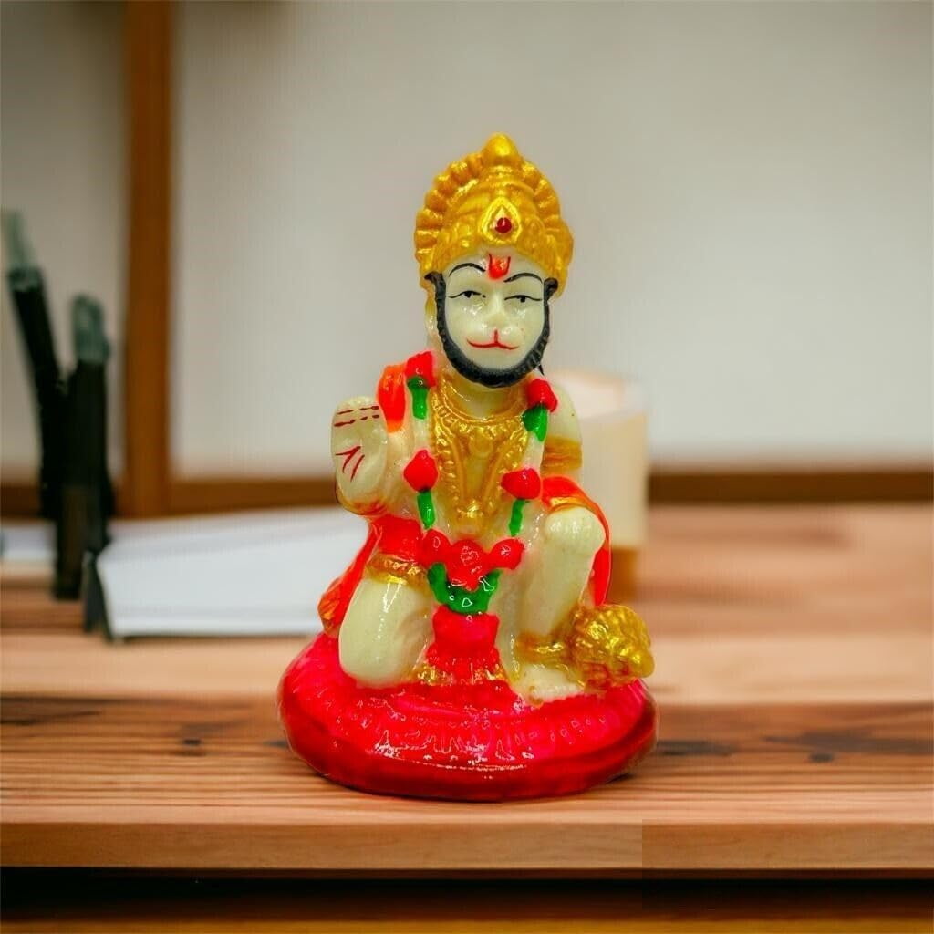 Indian Crafts Lord Hanuman Idol Murti Religious Puja Car Dashboard ...