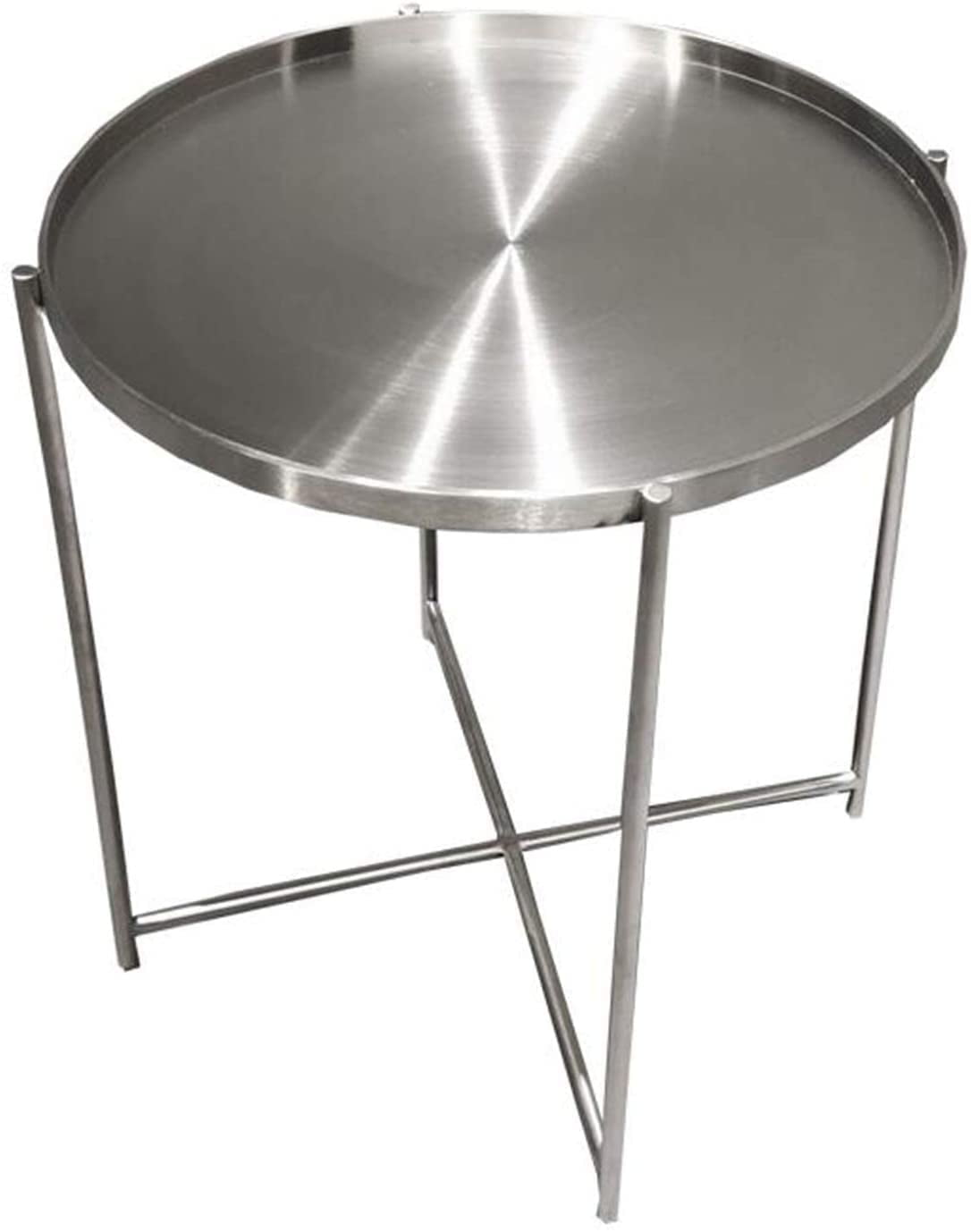 Indian Decor 31173 Round Stainless Steel End Table Metal Sofa Side ...