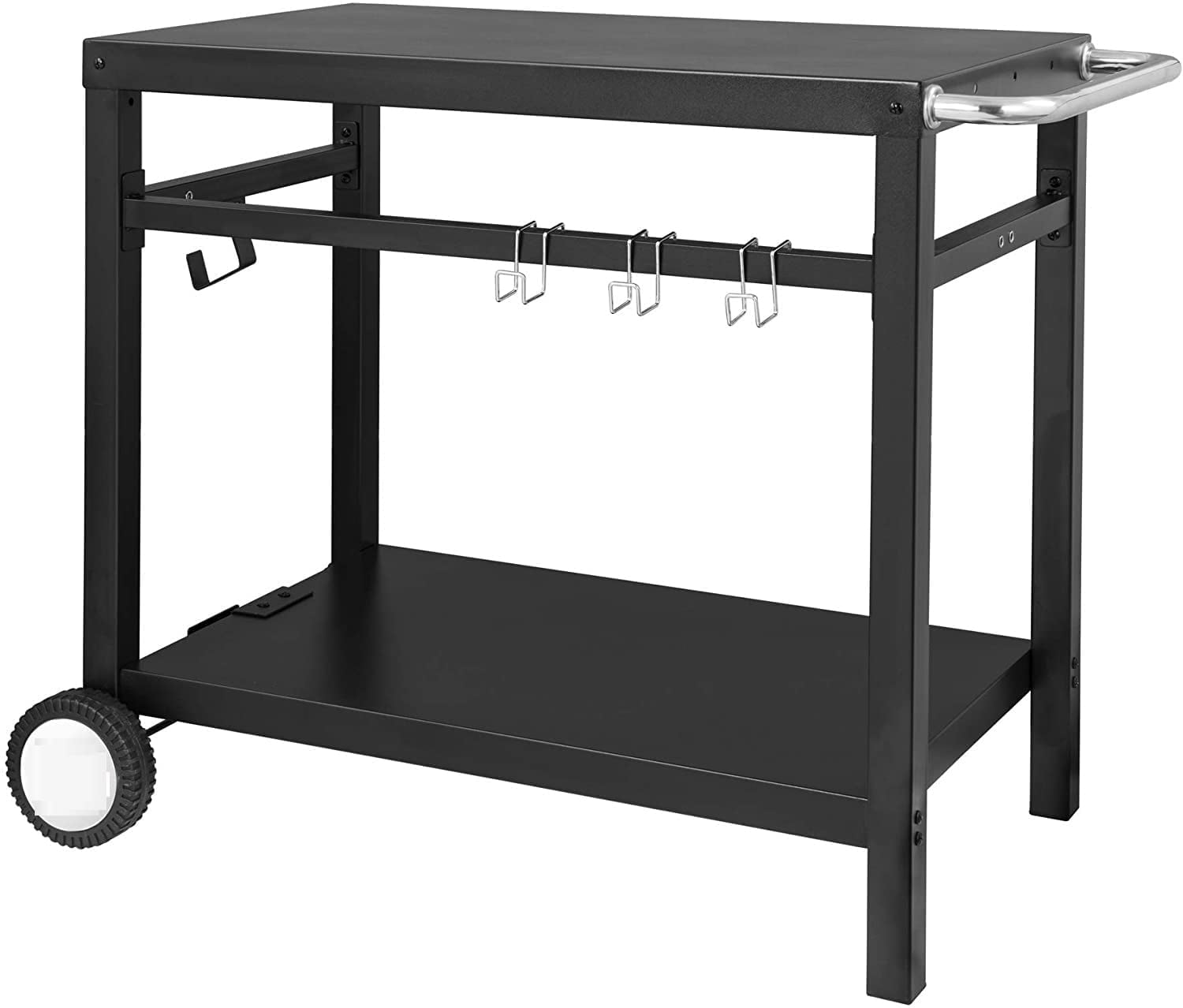 Indian Decor 45146 DoubleShelf Movable Dining Cart Table Commercial ...