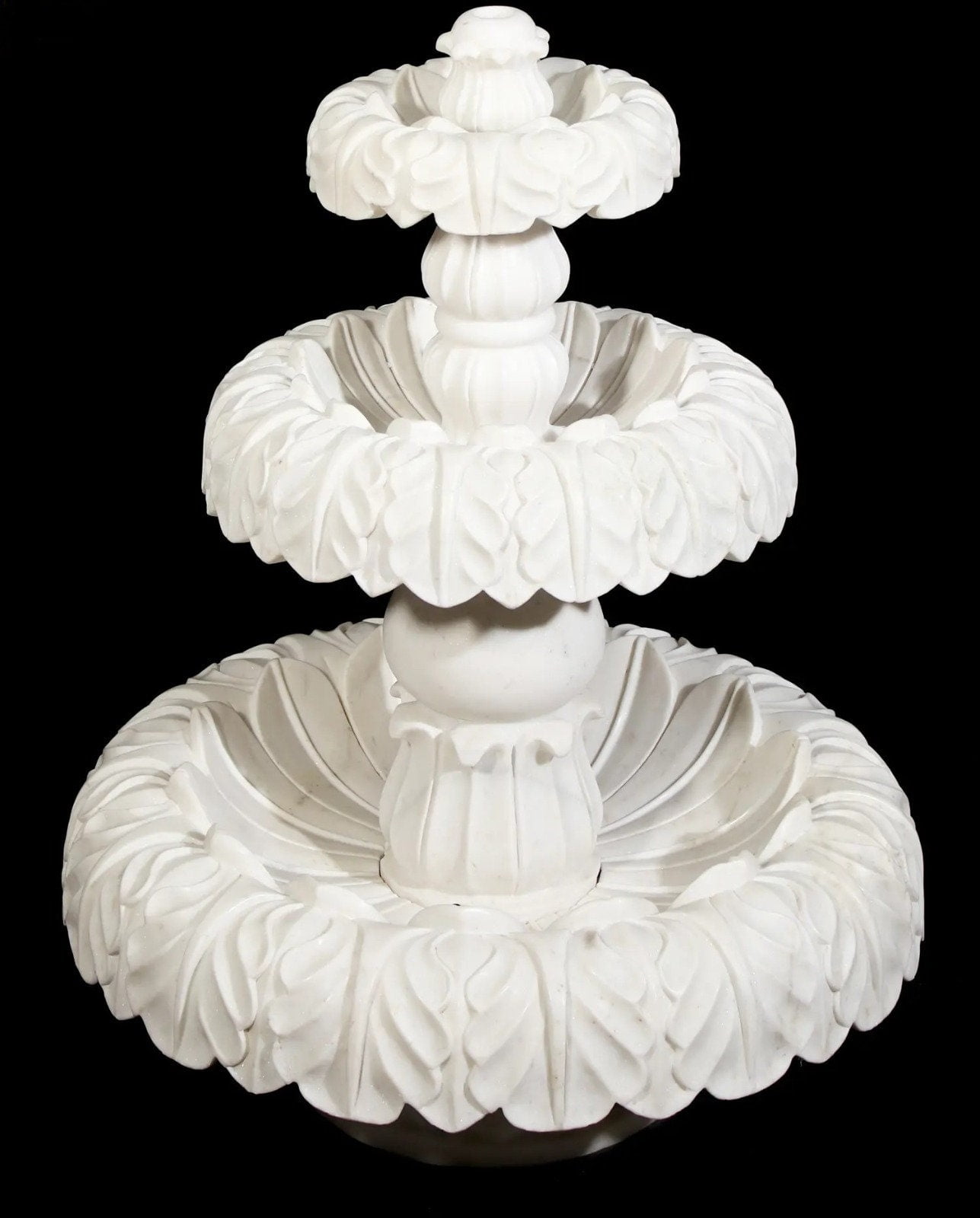 Indian Designed Water Fountain Handmade Handcarved Makrana White Marble ...