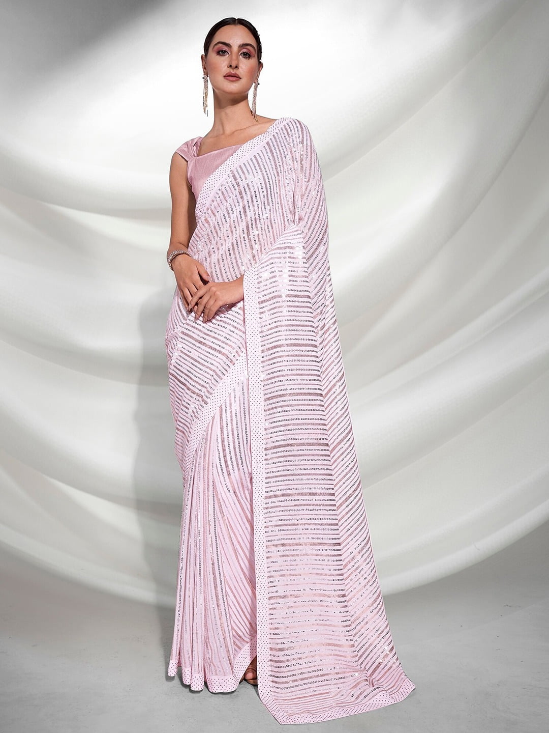 Indian Designer Ethnic Party Wear Georgette Sequence Embroidery Work ...