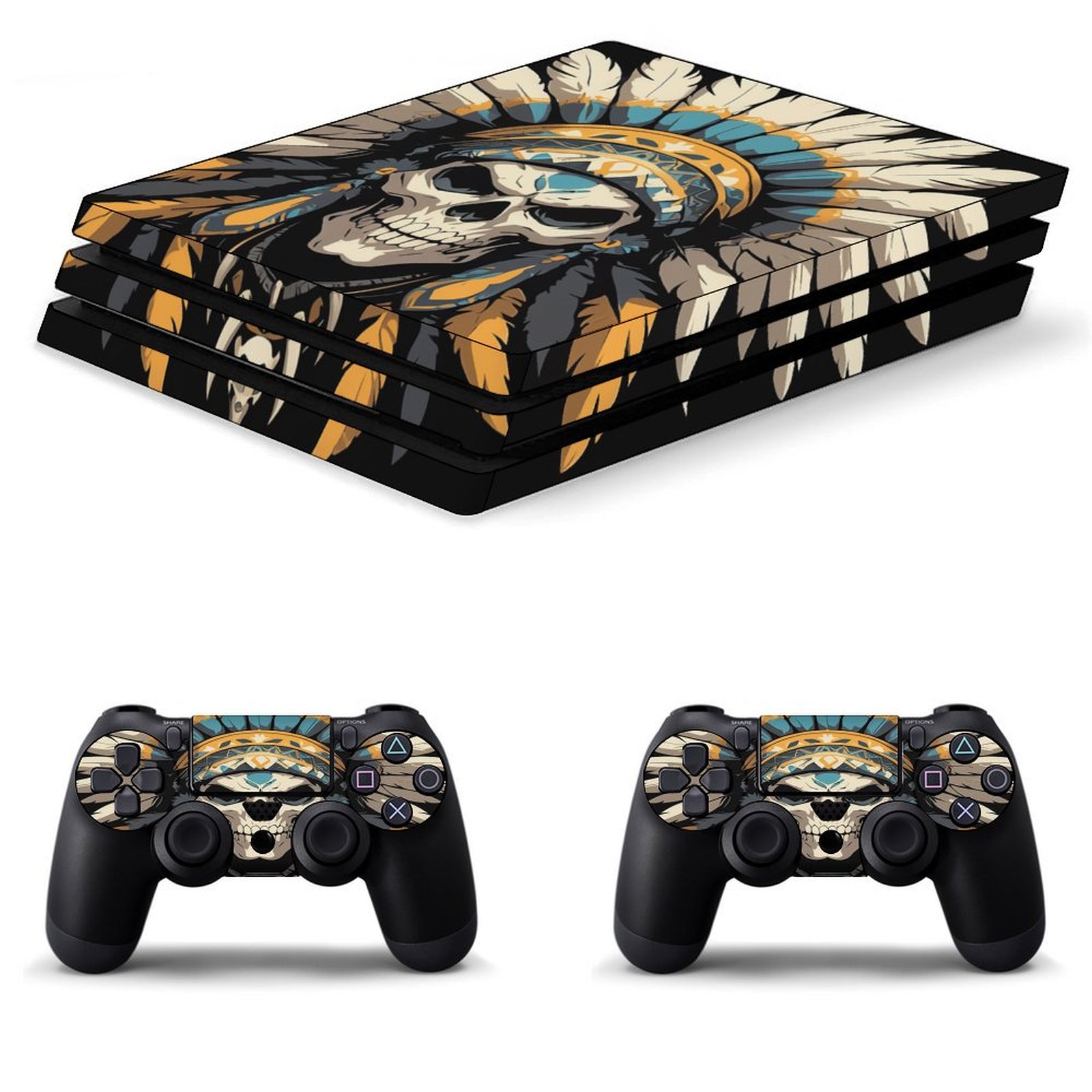 Indian Devil Skull PS4/PS4 Pro/PS4 Slim Skin Sticker For Console And ...