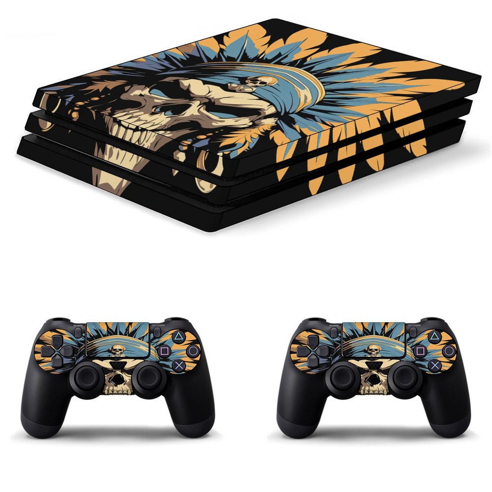 Indian Devil Skull PS4/PS4 Pro/PS4 Slim Skin Sticker For Console And ...