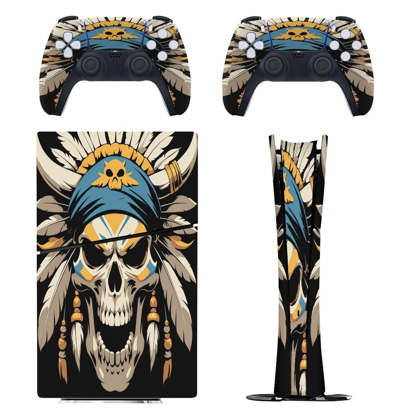 Indian Devil Skull PS5/PS5 Pro/PS5 Slim Digital Disc Skin Sticker For ...