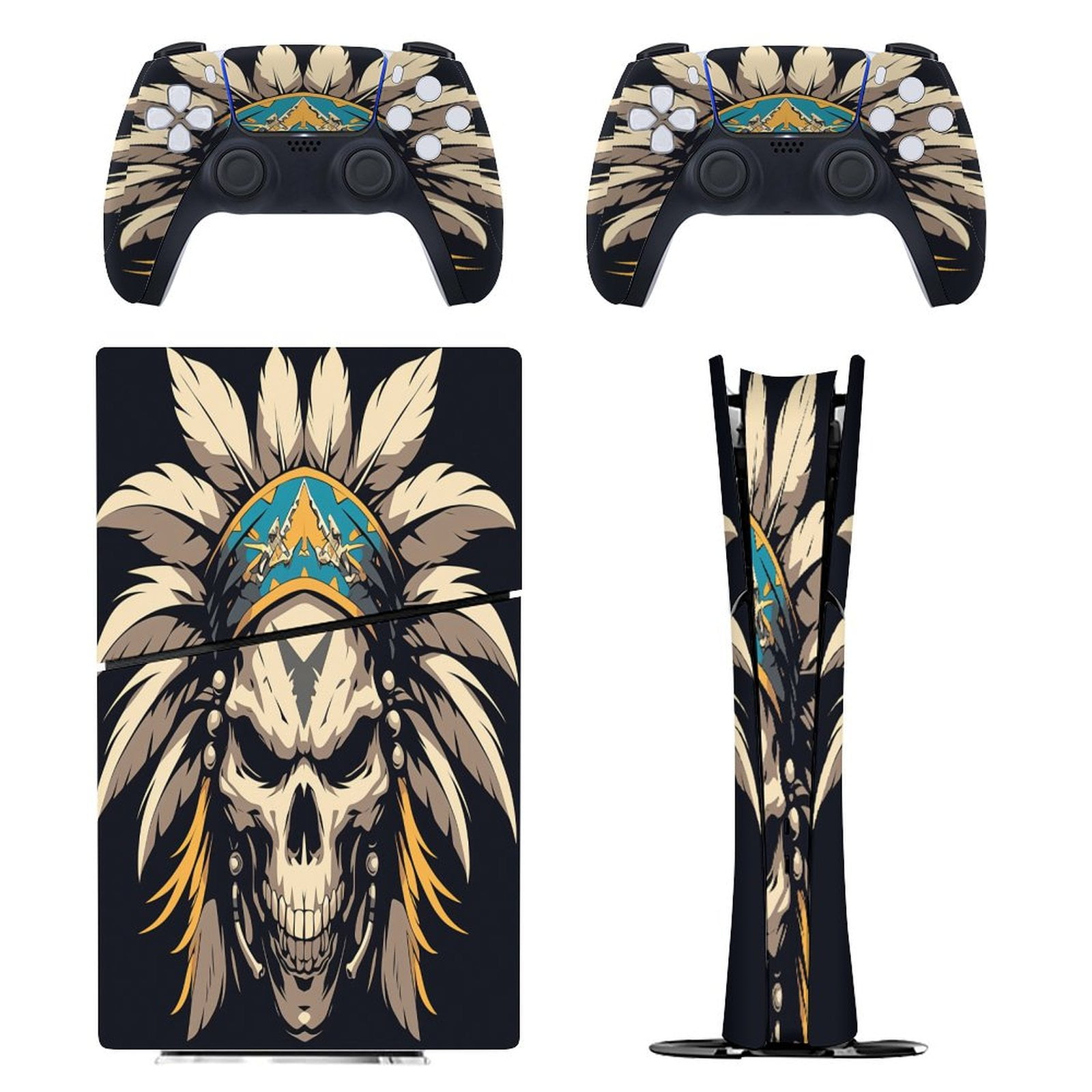 Indian Devil Skull PS5/PS5 Pro/PS5 Slim Digital Disc Skin Sticker For ...