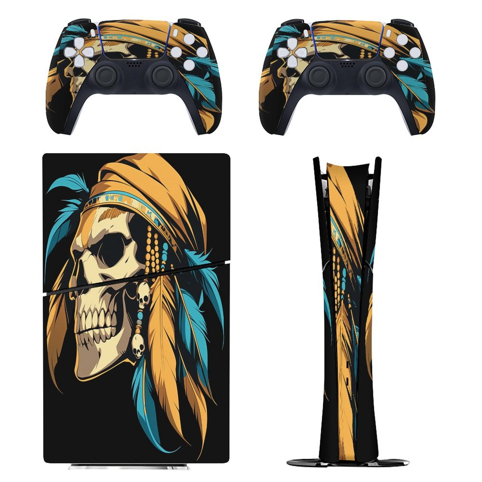 Indian Devil Skull PS5/PS5 Pro/PS5 Slim Digital Disc Skin Sticker For ...